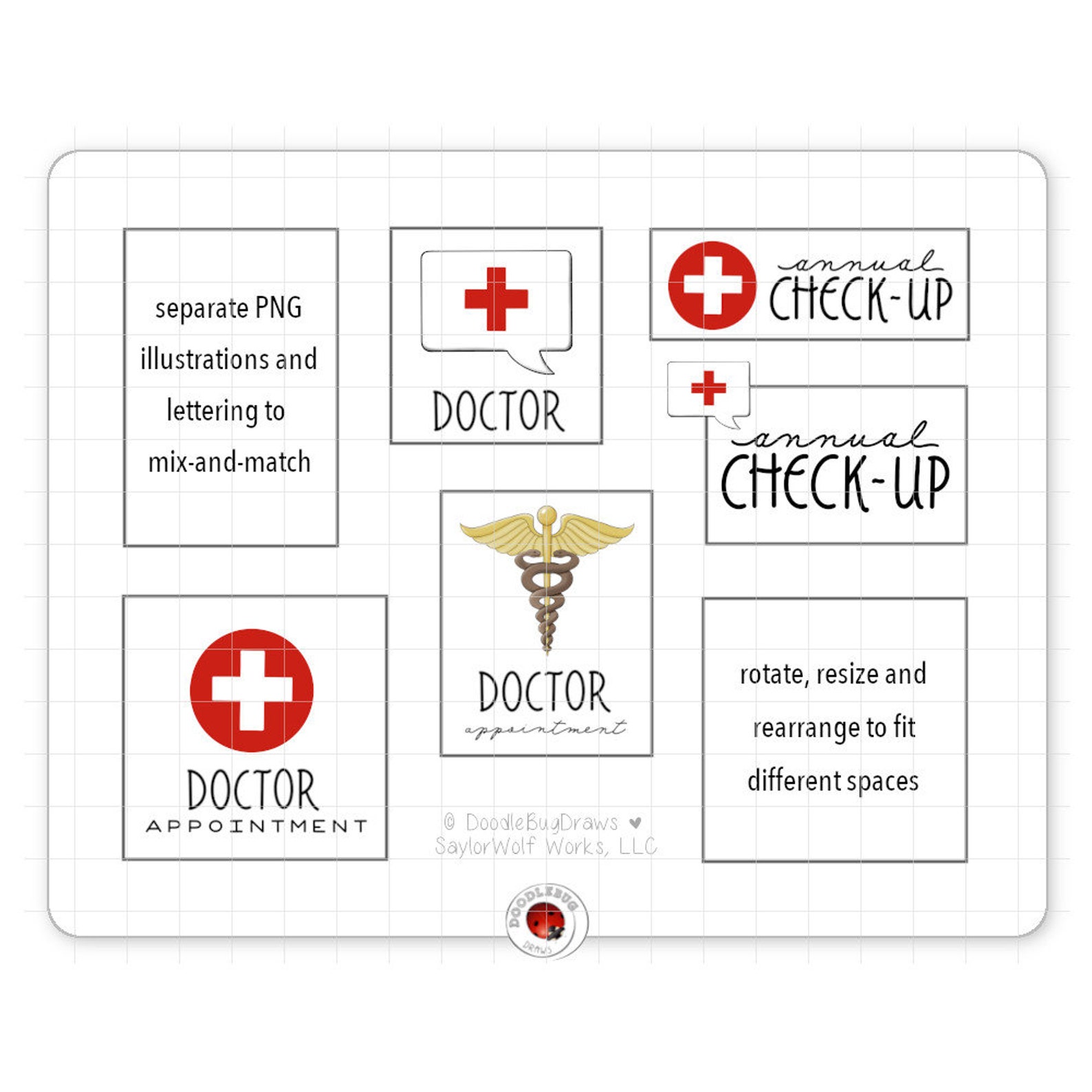 Health Appointments Digital Planner Stickers Goodnotes - Etsy