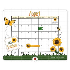 Sunflowers Digital Planner Stickers, August Monthly Kit, Goodnotes ...