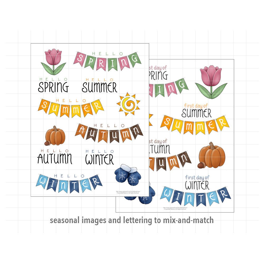 Four Seasons Digital Planner Stickers Goodnotes Stickers - Etsy