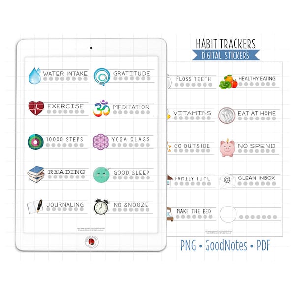 Habit Tracker Stickers - Etsy