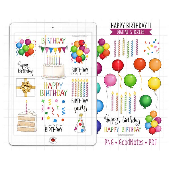 Happy Birthday Sticker - Etsy