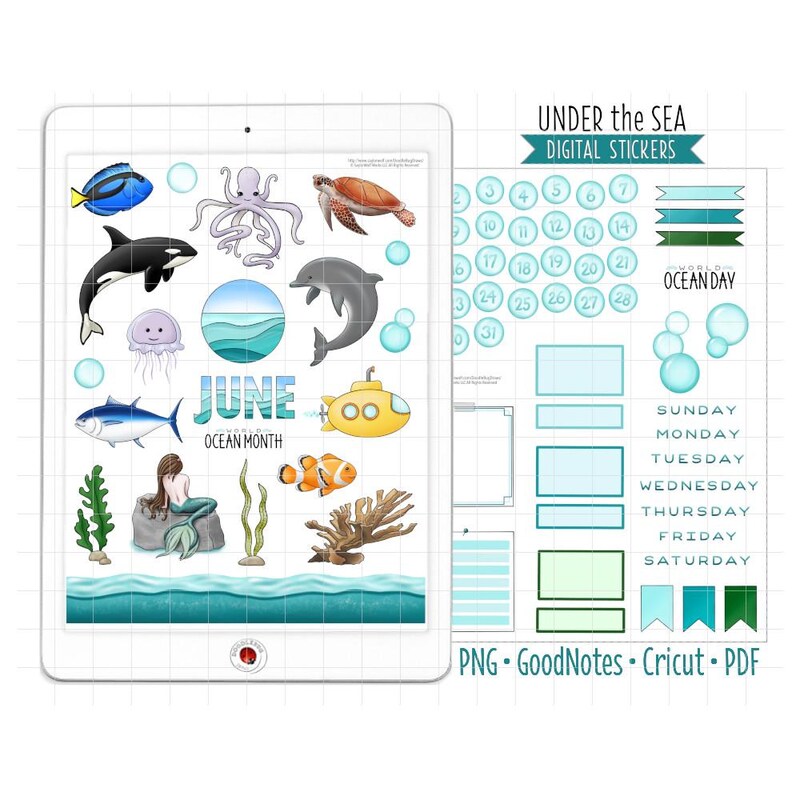 Ocean Sticker - Etsy