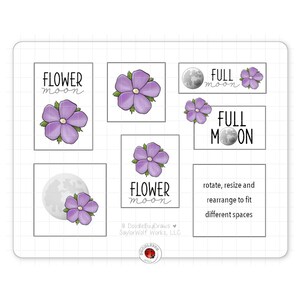 Full Moon Names Digital Planner Stickers, Goodnotes Stickers, Pre ...