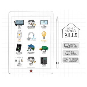 Bill Reminders Digital Planner Stickers Goodnotes Stickers - Etsy