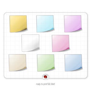 Sticky Notes Digital Planner Stickers, Goodnotes Stickers, Pre-cropped ...