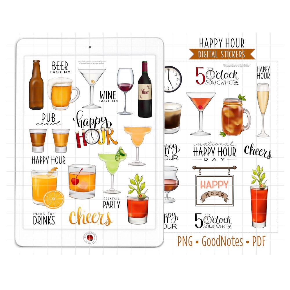 Summer Happy Hour Clipart