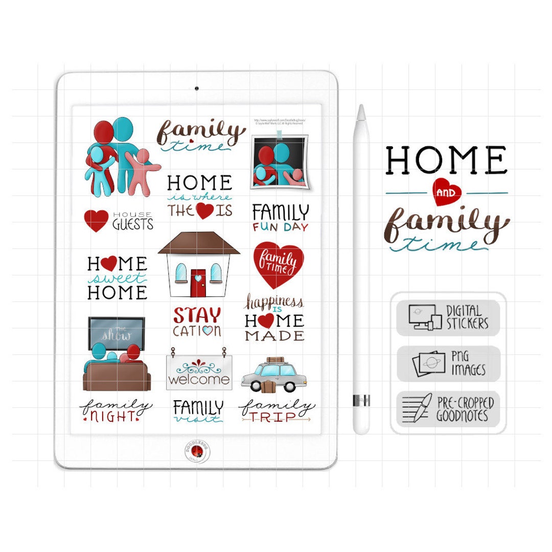Family Time Digital Planner Stickers Goodnotes Stickers - Etsy