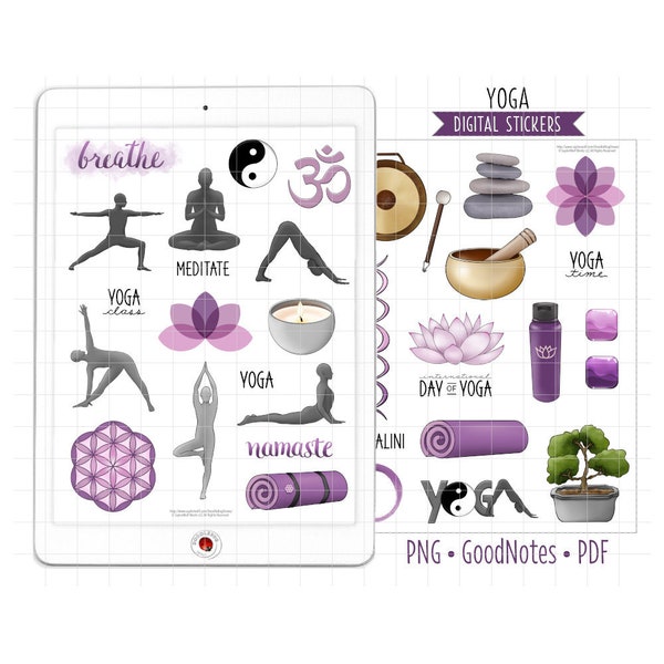 Yoga Stickers - Etsy