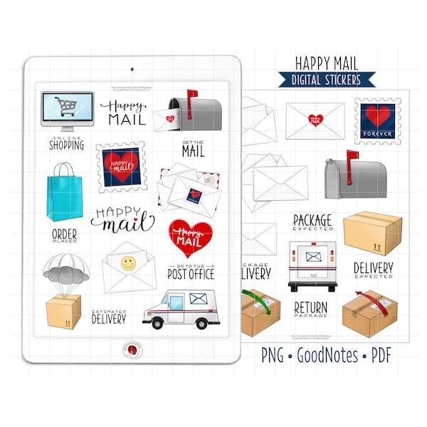 Post Office Stickers for Planner - Etsy