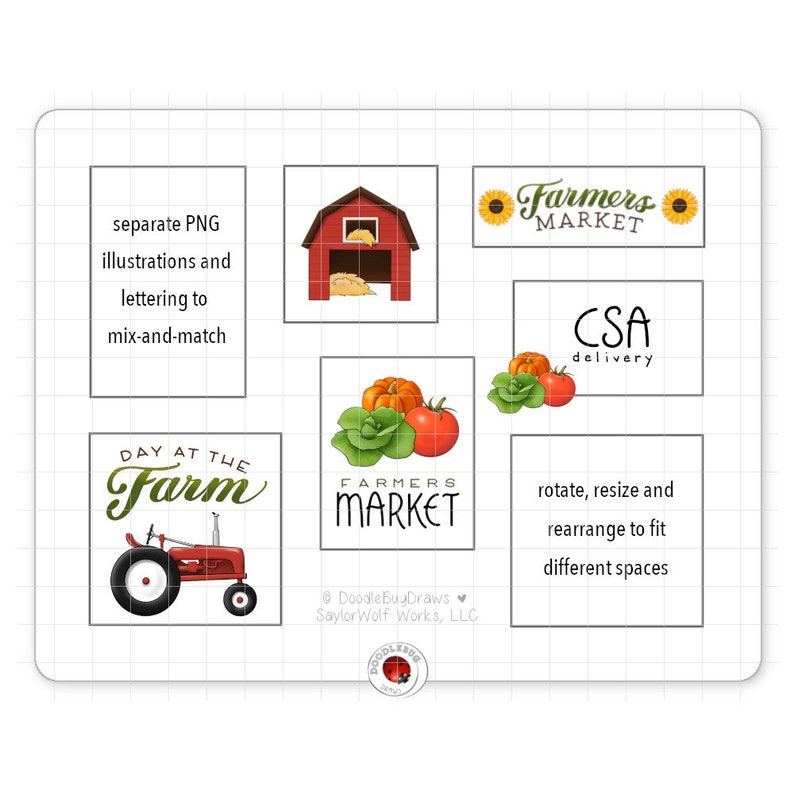 Day at the Farm Digital Planner Stickers Goodnotes Stickers - Etsy