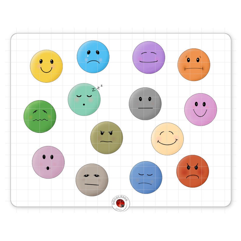 Mood Faces : Emotions Digital Planner Stickers Goodnotes - Etsy