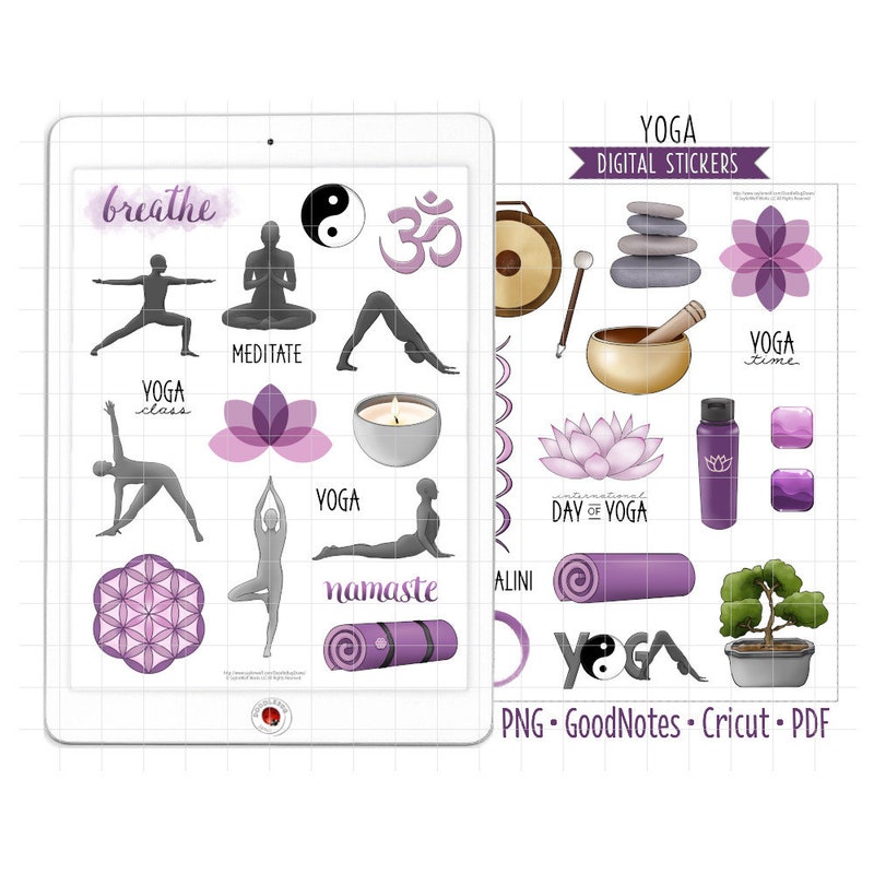 Yoga Stickers - Etsy