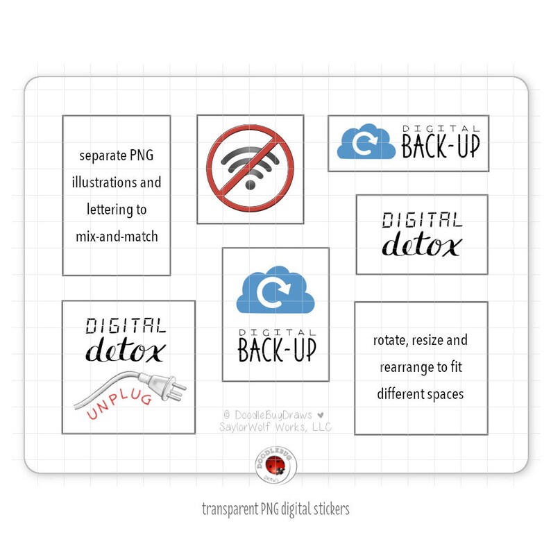 Technology Digital Planner Stickers - Social Media & Computer Icons ...