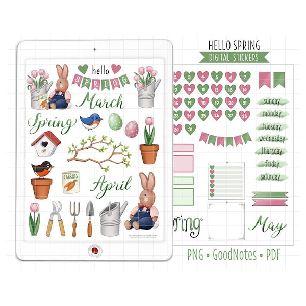Tulips Digital Stickers - Etsy