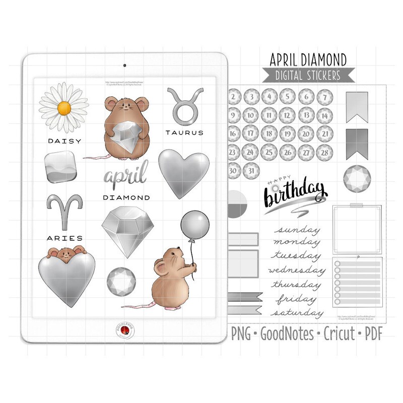 April Birthday Clipart - Etsy