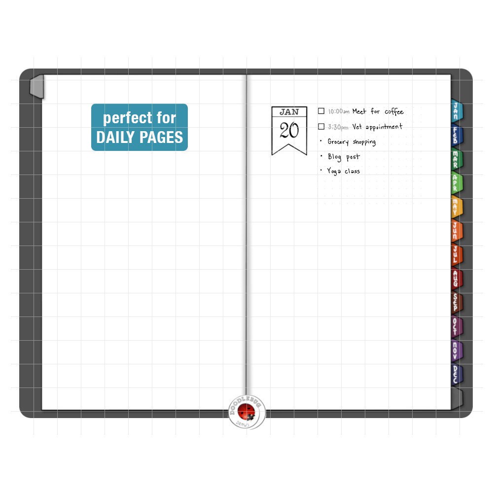 Dated Calendar Flags Digital Planner Stickers Goodnotes - Etsy