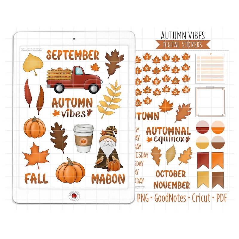 Autumn Planner Stickers - Etsy