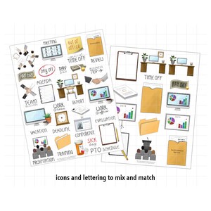 Office Work Digital Planner Stickers Goodnotes Stickers - Etsy