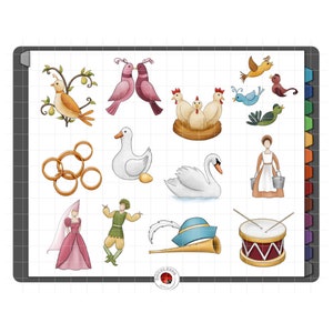 12 Days of Christmas Digital Planner Stickers Goodnotes - Etsy