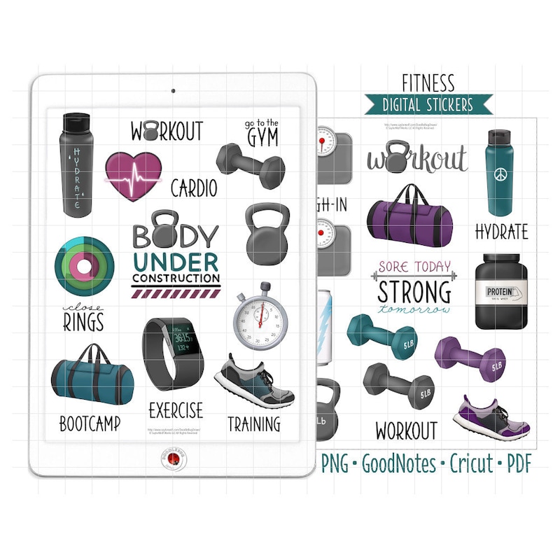 Fitness Stickers - Etsy