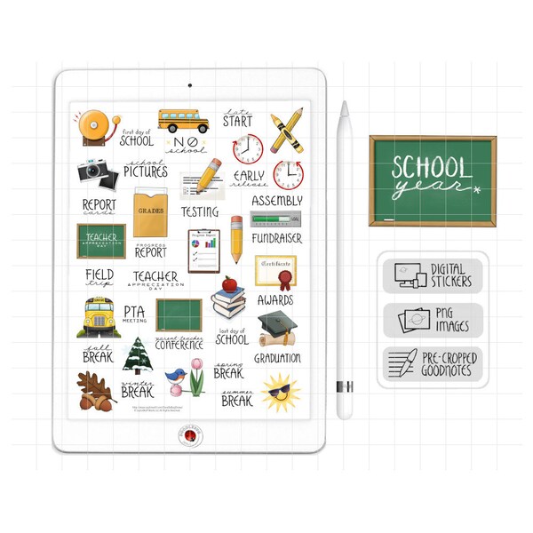 School Year Planner Stickers - Etsy