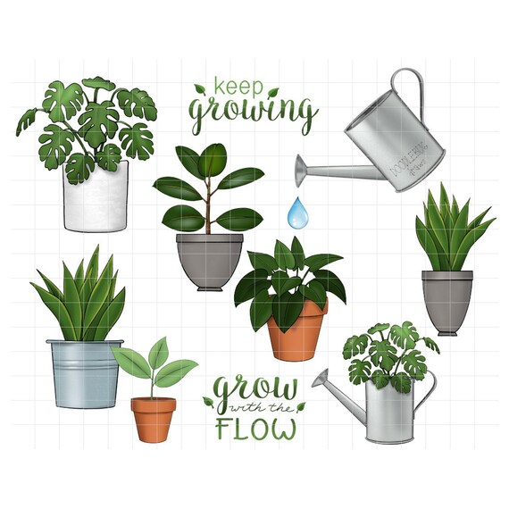 Goodnotes stickers Spring House Plants Cute Digital Planner Stickers ...