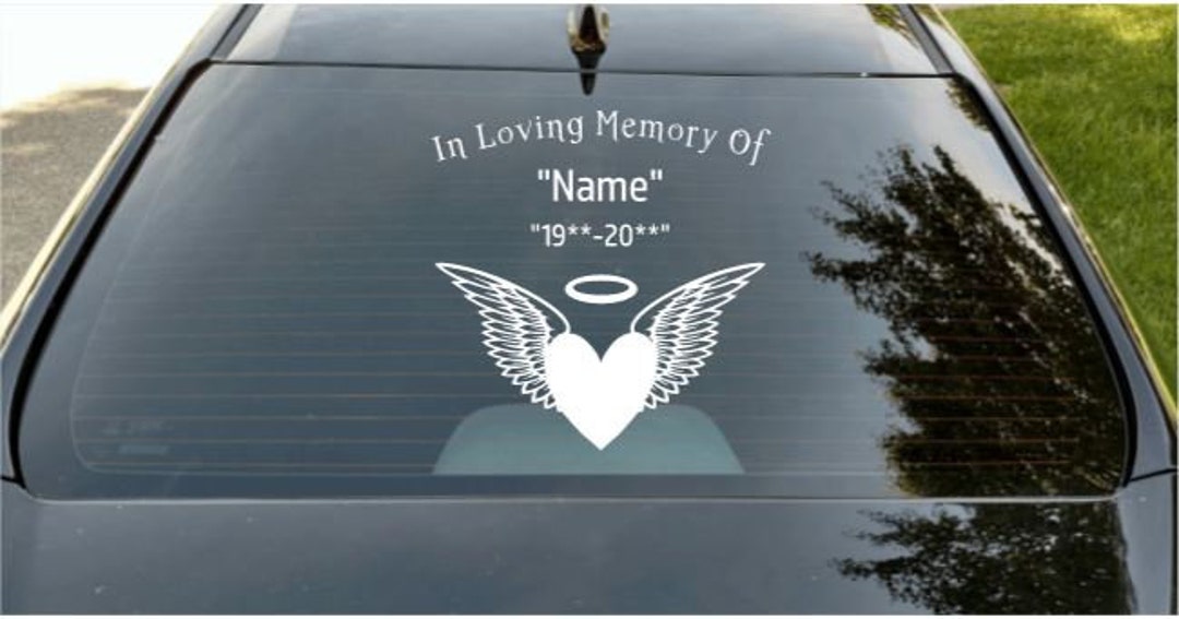 Personalized Vinyl Memorial Car Decal Vinyl Truck Decal in - Etsy
