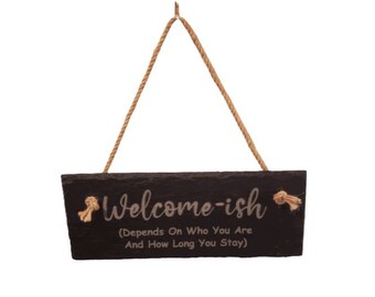 Slate Welcome Sign - Etsy
