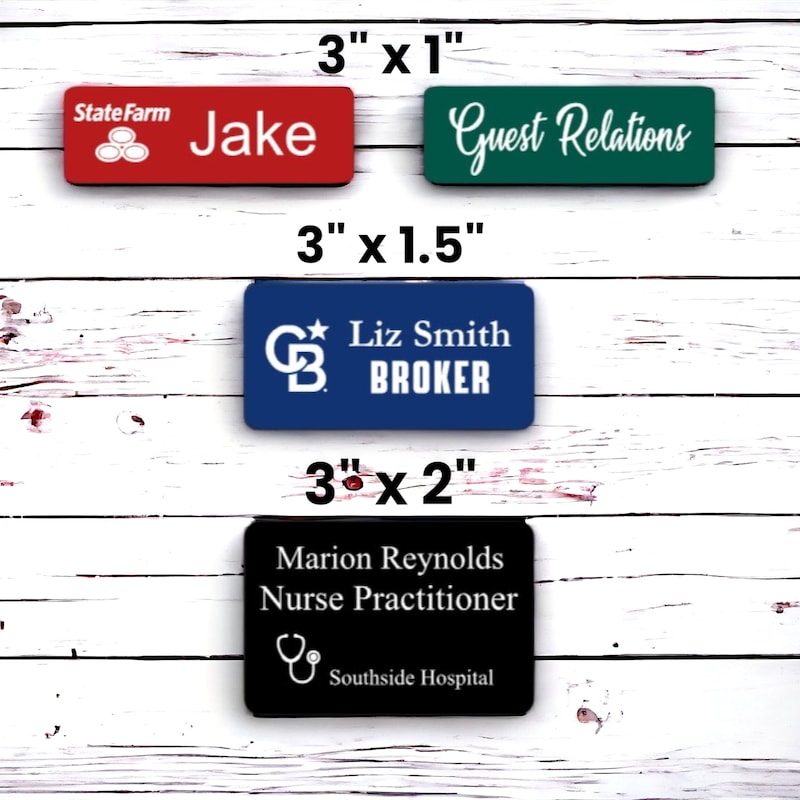 Magnetic Name Tag - Etsy