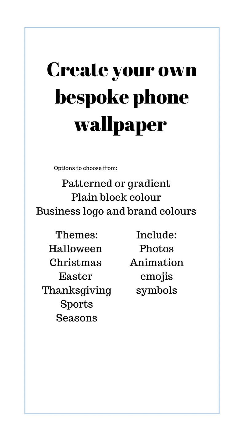 Create Your Own Phone Wallpaper Digital Download - Etsy