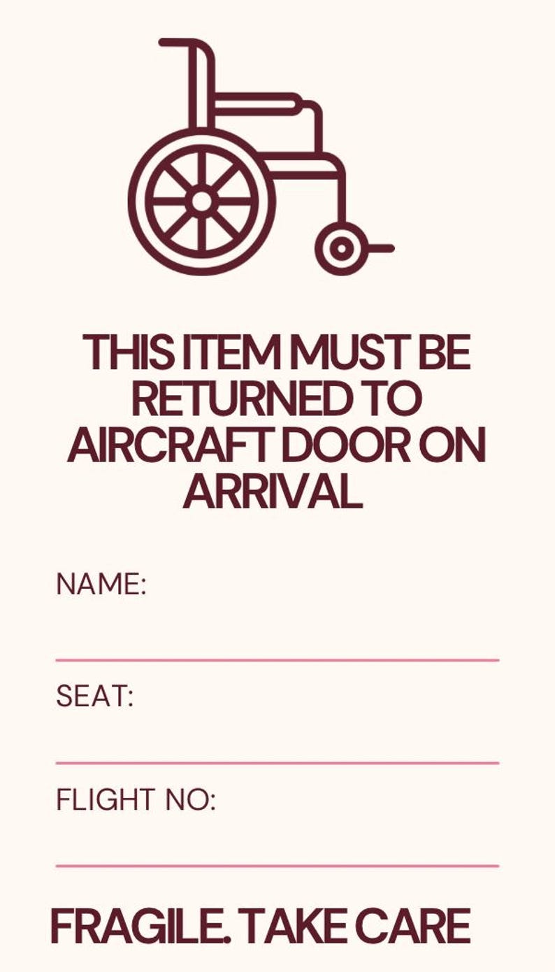 Luggage Label for Wheelchair Digital Download - Etsy
