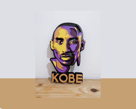 Kobe Bryant portrait picture 3D print | Etsy