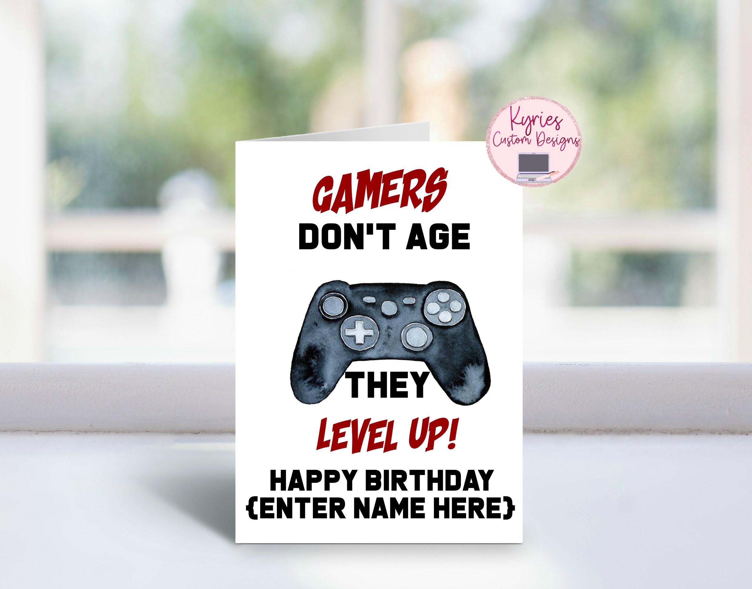 Gamer Birthday Card Birthday Card Gaming Fan Birthday Card | Etsy