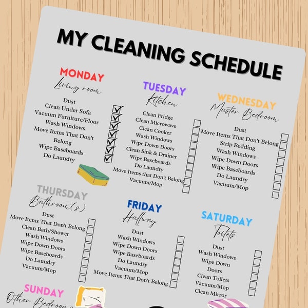 House Cleaning Checklist - Etsy