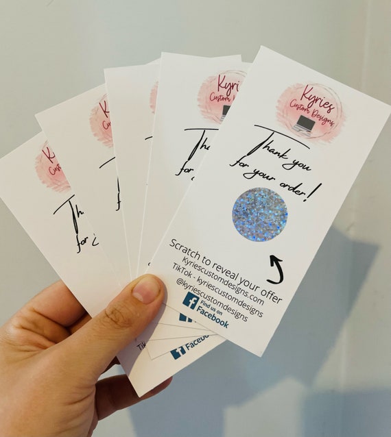 Personalised Business Scratch Cards Small Business - Etsy UK