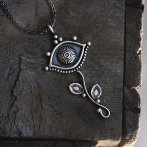 Blooming Eye Stamped / Made-to-order/ Sterling Silver/ Handmade - Etsy