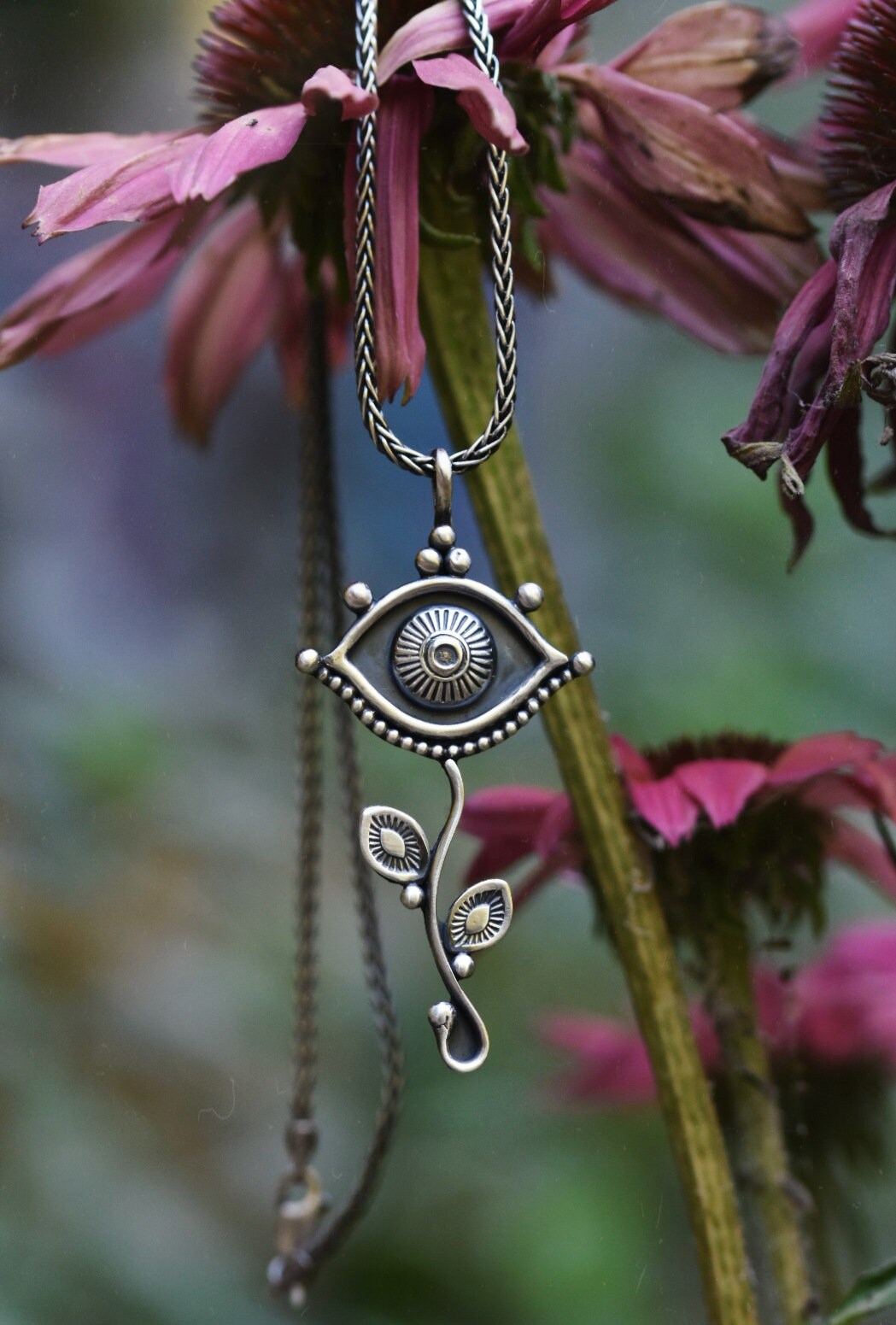Blooming Eye Stamped / Made-to-order/ Sterling Silver/ Handmade - Etsy