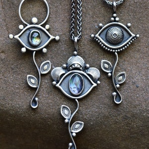 Blooming Eye Stamped / Made-to-order/ Sterling Silver/ Handmade - Etsy