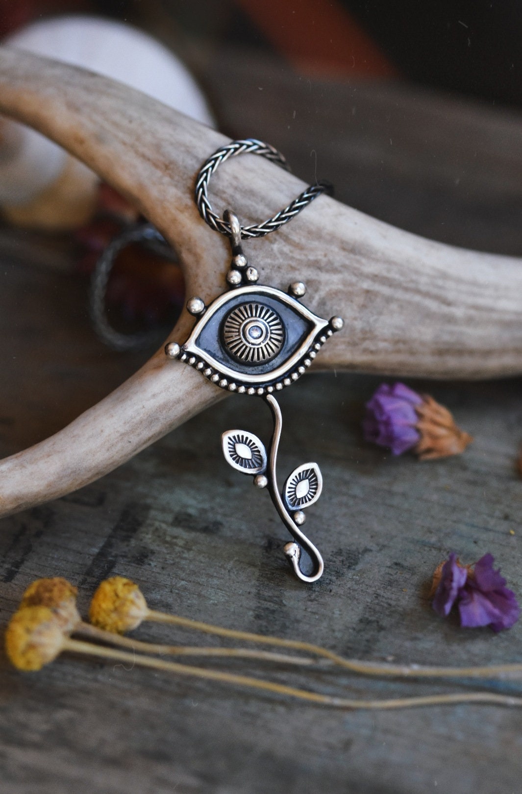 Blooming Eye Stamped / Made-to-order/ Sterling Silver/ Handmade - Etsy