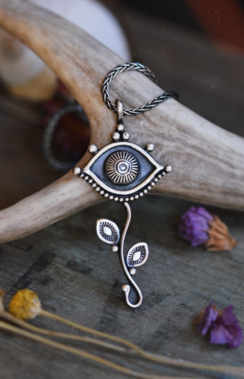 Blooming Eye Stamped / Made-to-order/ Sterling Silver/ Handmade - Etsy