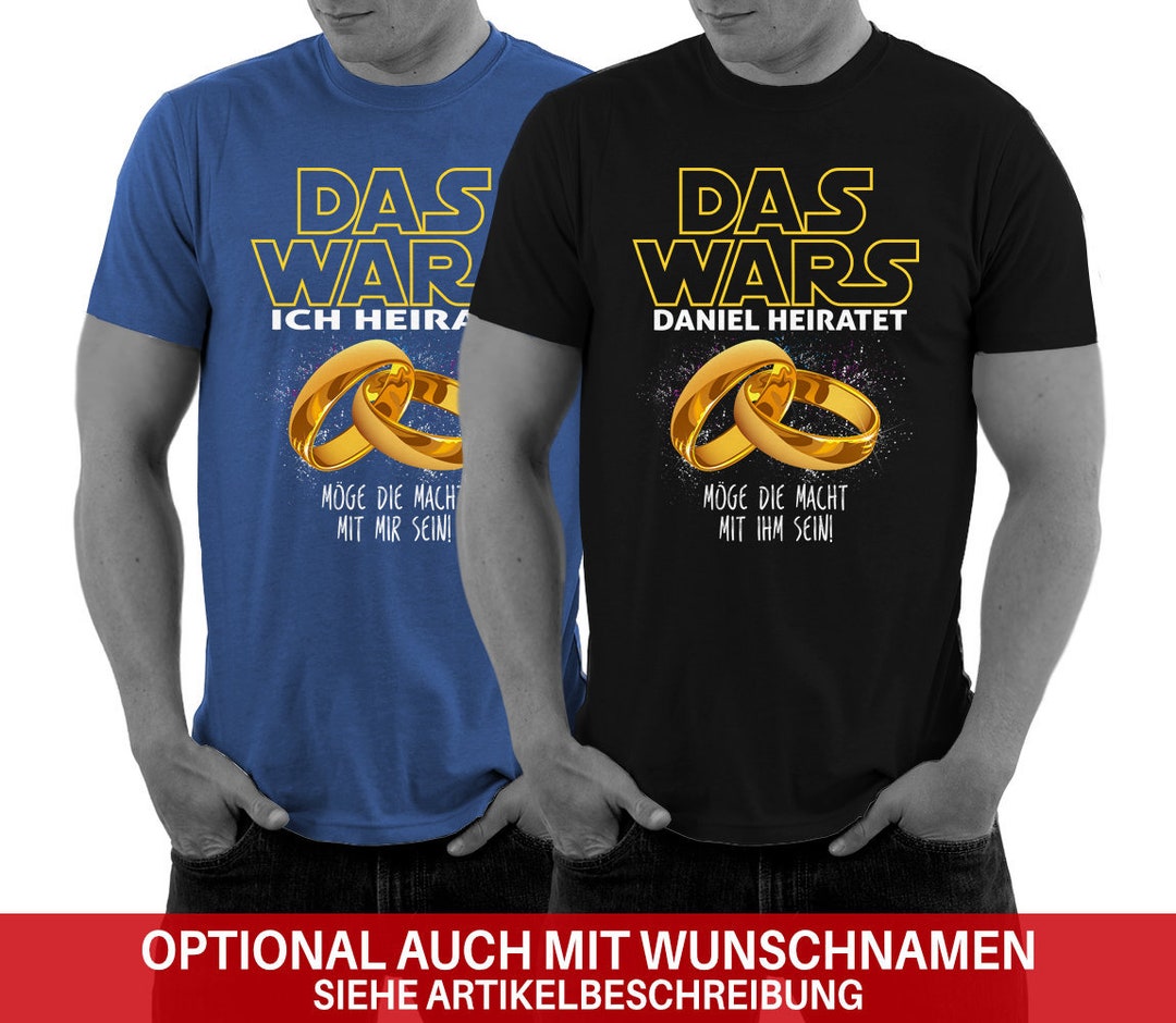 DAS WARS JGA Herren Shirt Junggesellenabschied Jga T-Shirts Hochzeit ...