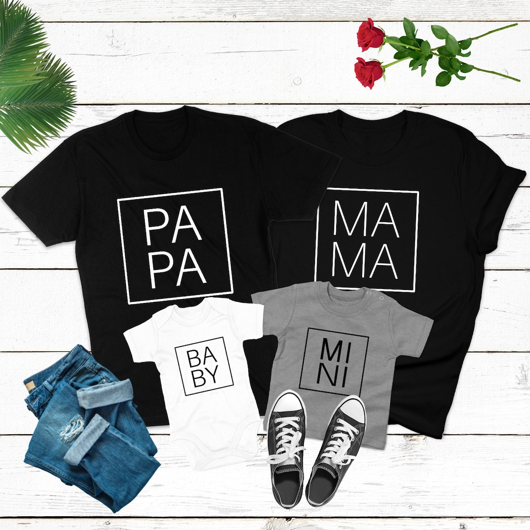 Familienoutfit Mama Papa Mini Shirts Baby Geschenk T-Shirts Big Bro ...