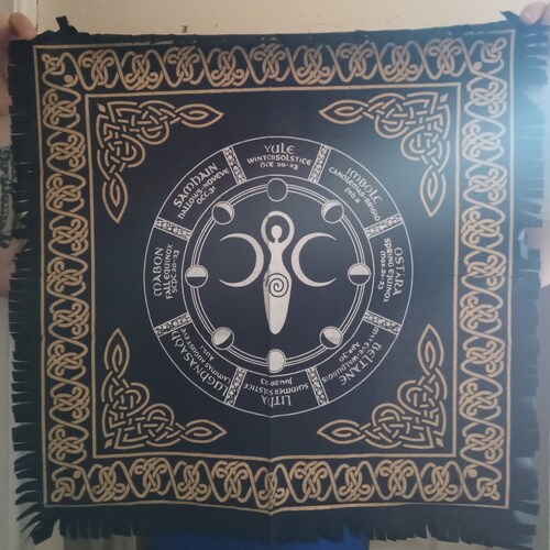 Wheel of the Year Altar Cloth Ecofriendly Organic Cotton - Etsy