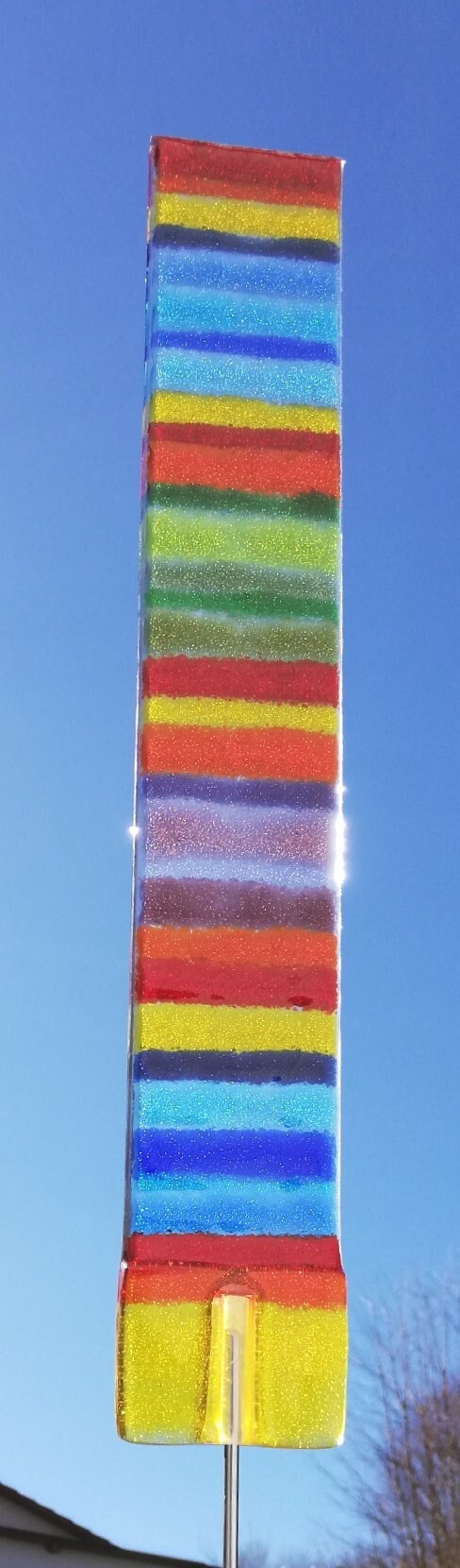 Sun Catcher in Fused Glass Garden Decoration in Glass Fusing Technology ...