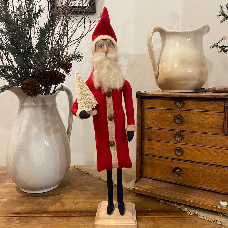Folk Art Santa - Etsy
