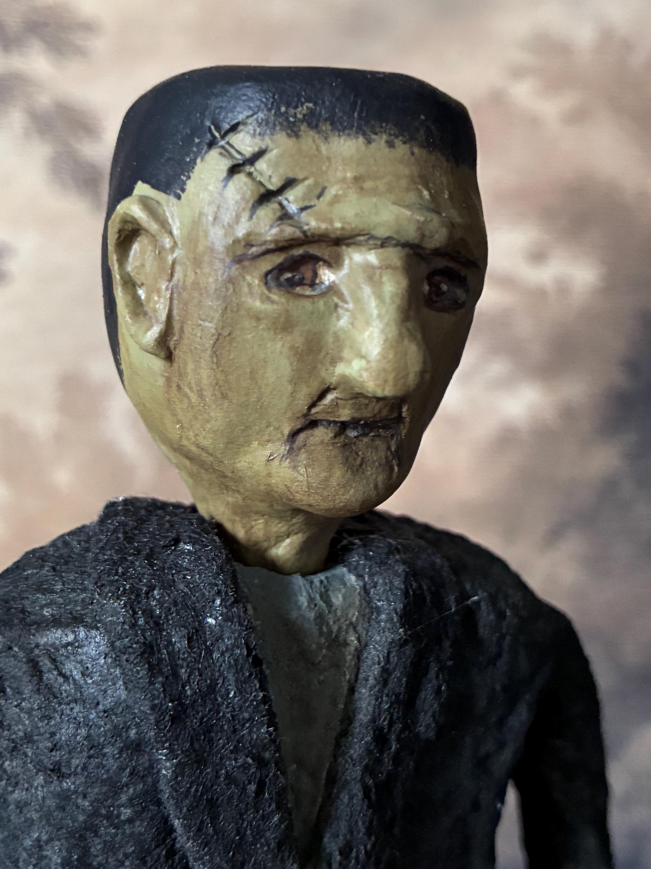 Folk Art Frankenstein Halloween Decor Handmade Primitive - Etsy
