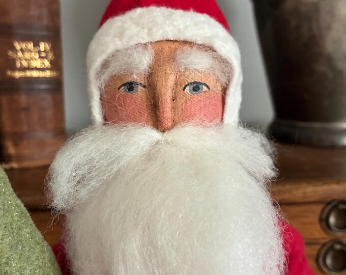 Folk Art Santa Handmade Primitive Holiday Decor - Etsy
