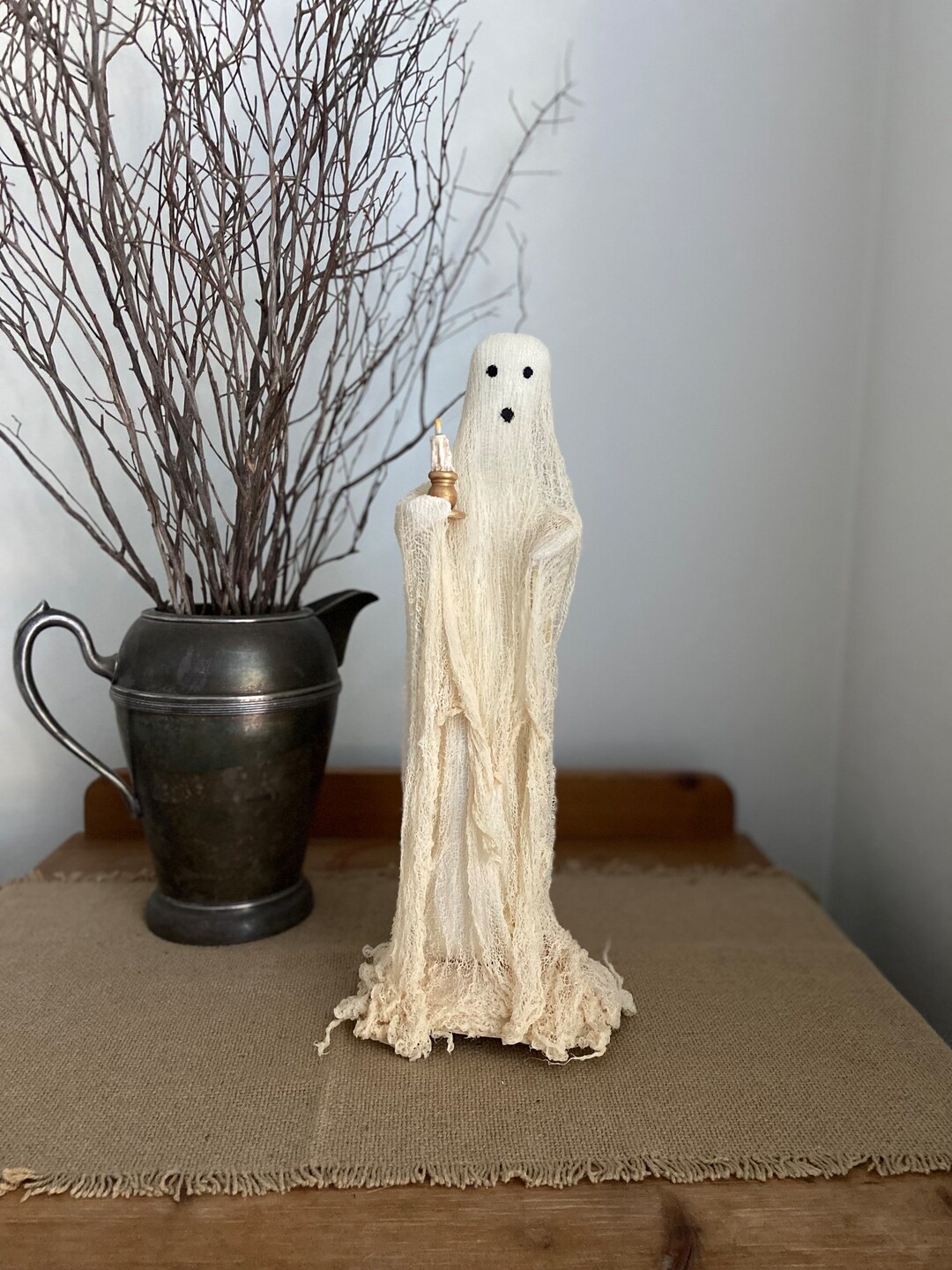 Primitive Ghost Rustic Halloween Decor Handmade Folk Art - Etsy