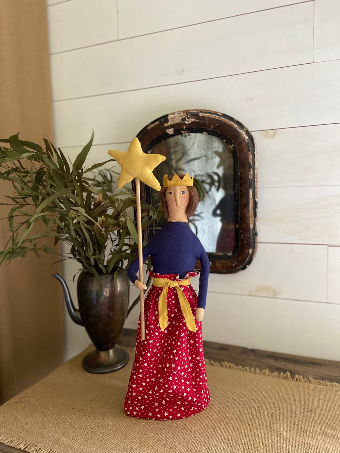 Primitive Lady Liberty Patriotic Decor, Handmade Americana Folk Art - Etsy