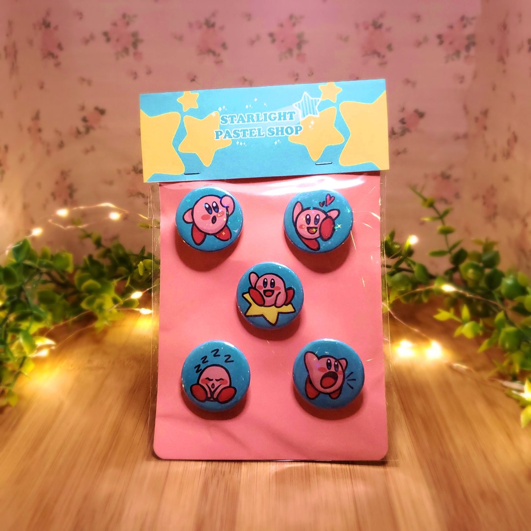 Holographic Kirby Button Pack (1.5 Inch) - Etsy
